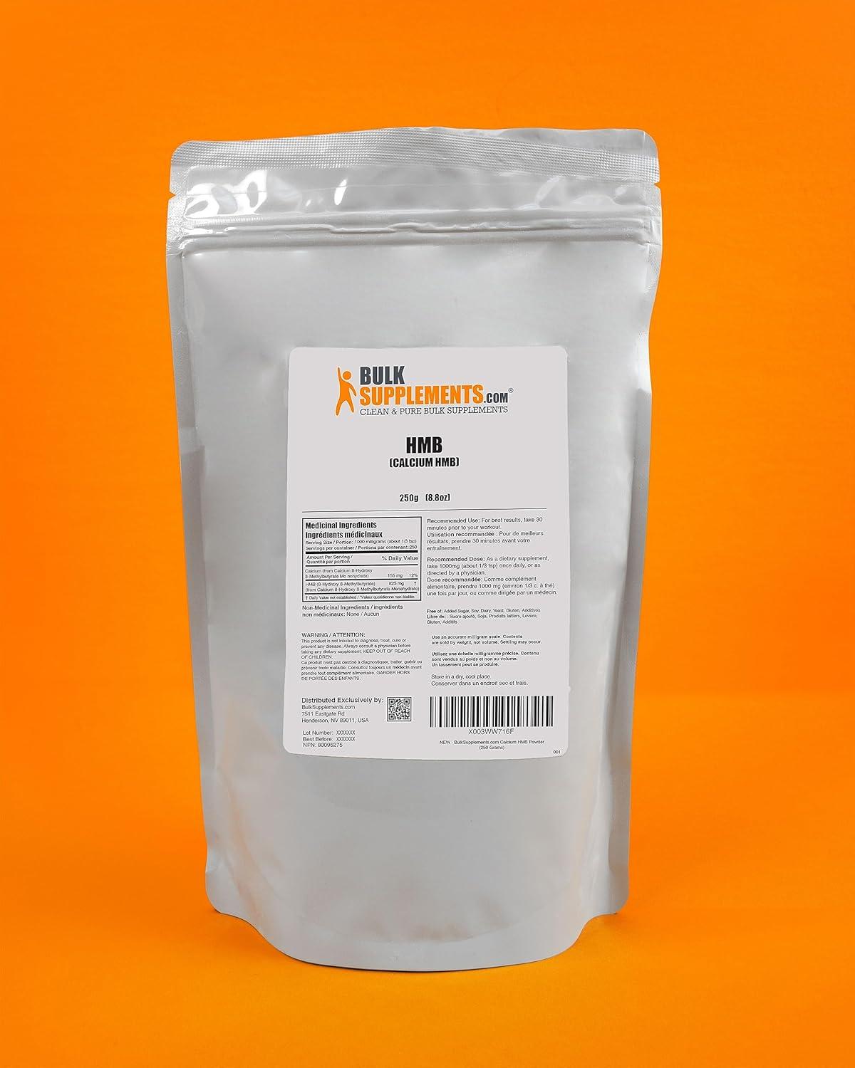 BULKSUPPLEMENTS.COM HMB Powder (Beta-Hydroxy Beta-Methylbutyrate) - HMB ...