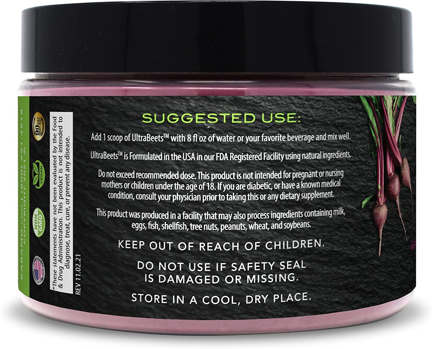 KaraMD UltraBeets | Doctor Formulated Beets Superfood Powder | Non-GMO ...