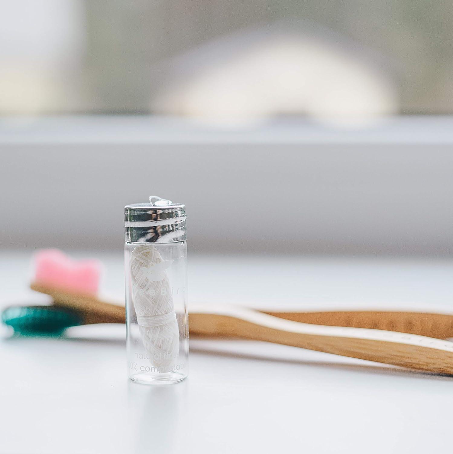 Bamboo Toothbrush 4-Pack & Compostable Dental Floss Set | Eco-Friendly ...