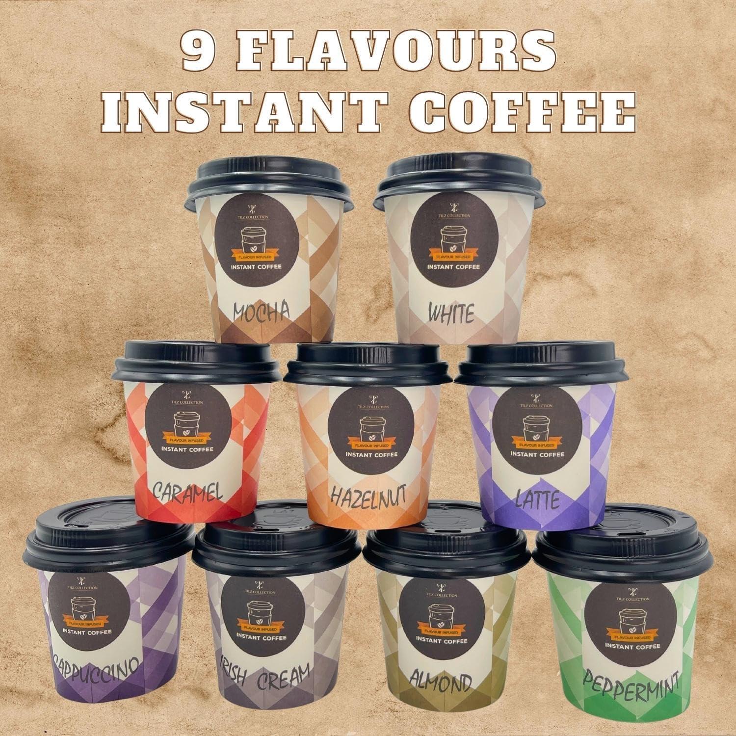 Coffee Gift Set - 9 Instant Coffee Travel Cup Set - Cappuccino Irish ...