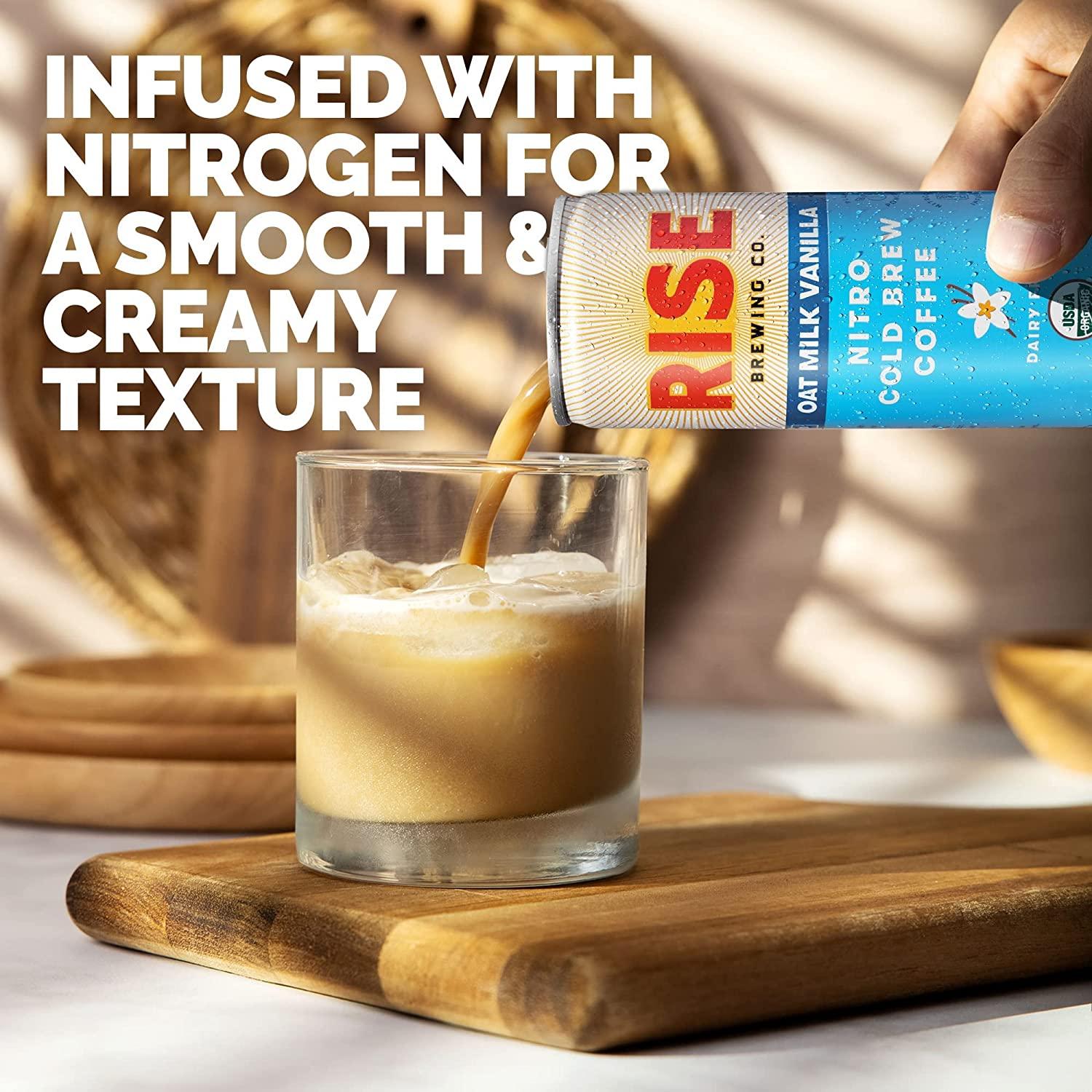 RISE Brewing Co. Vanilla Oat Milk Nitro Cold Brew Coffee 7 fl. Oz. Cans ...