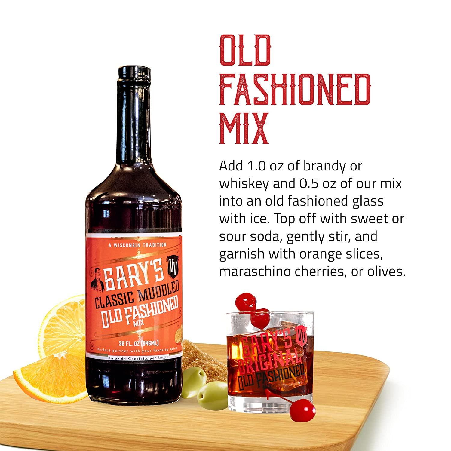 Gary's Classic Muddled Old Fashioned Mix Premium Non Alcoholic Cocktail ...