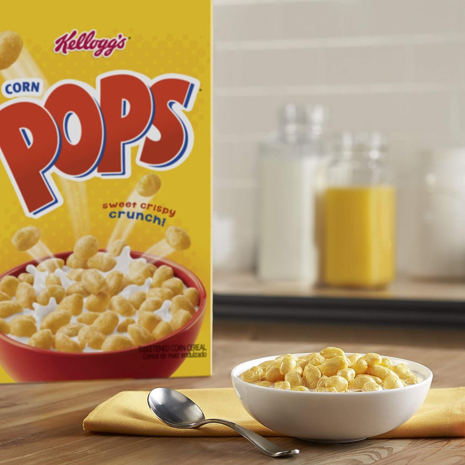 Kellogg's Corn Pops Cereal 10oz Box - Original Flavor, Excellent Source ...