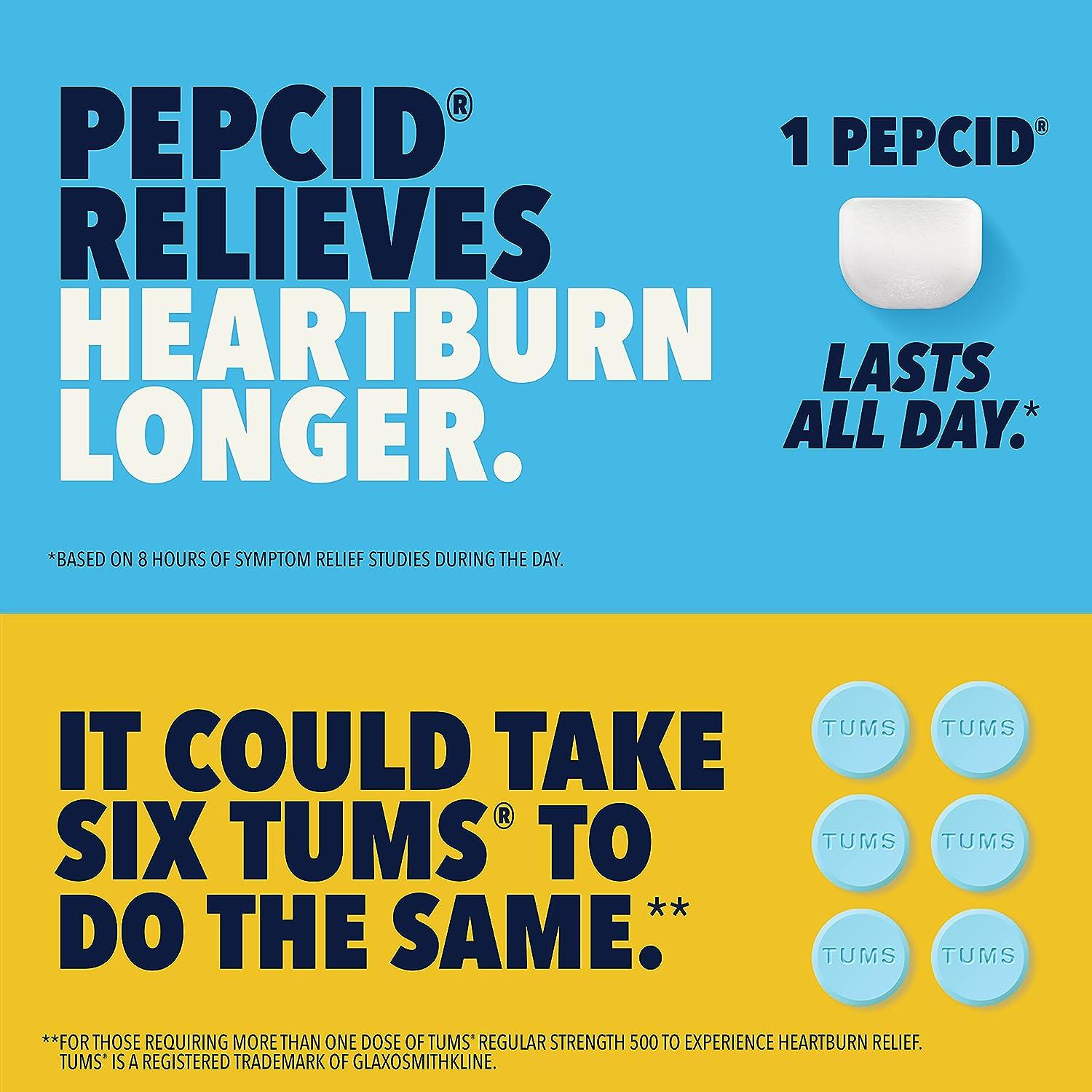 Pepcid AC Maximum Strength 20mg Famotidine - 25ct for Heartburn ...