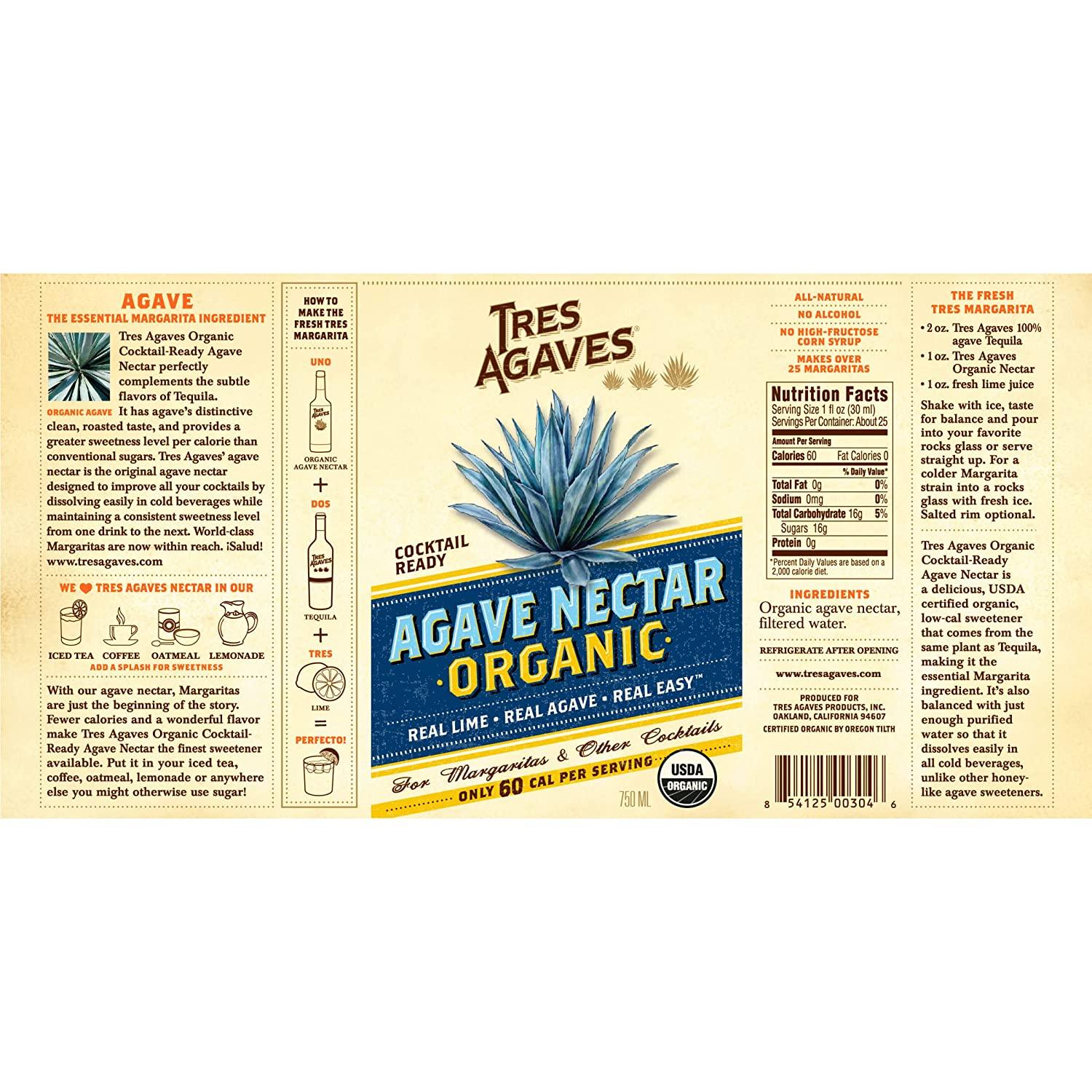 Tres Agaves Mixer Agave Nectar Organic 25.36 Fl Oz | Buy Now with ...