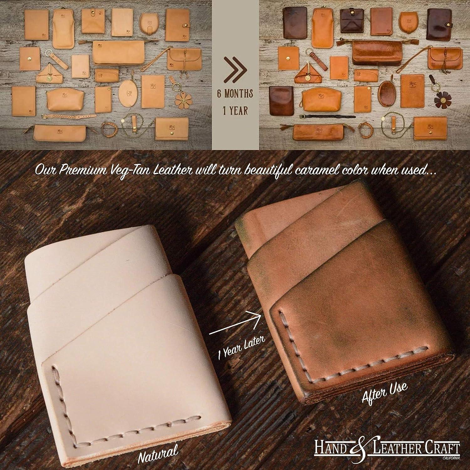 Veg Tan Leather Hide - Full Grain Tooling Leather for Carving, Tooling ...