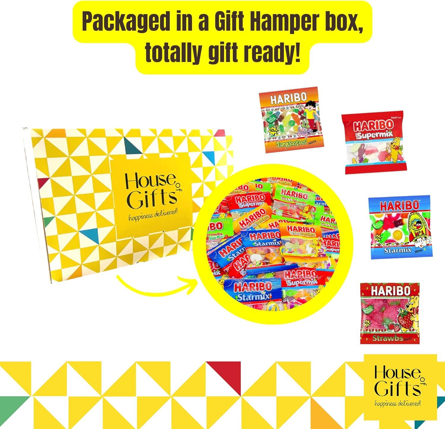 Haribo Sweets Hamper Gift Box - 50 Mini Bags | Supermix, Starmix ...