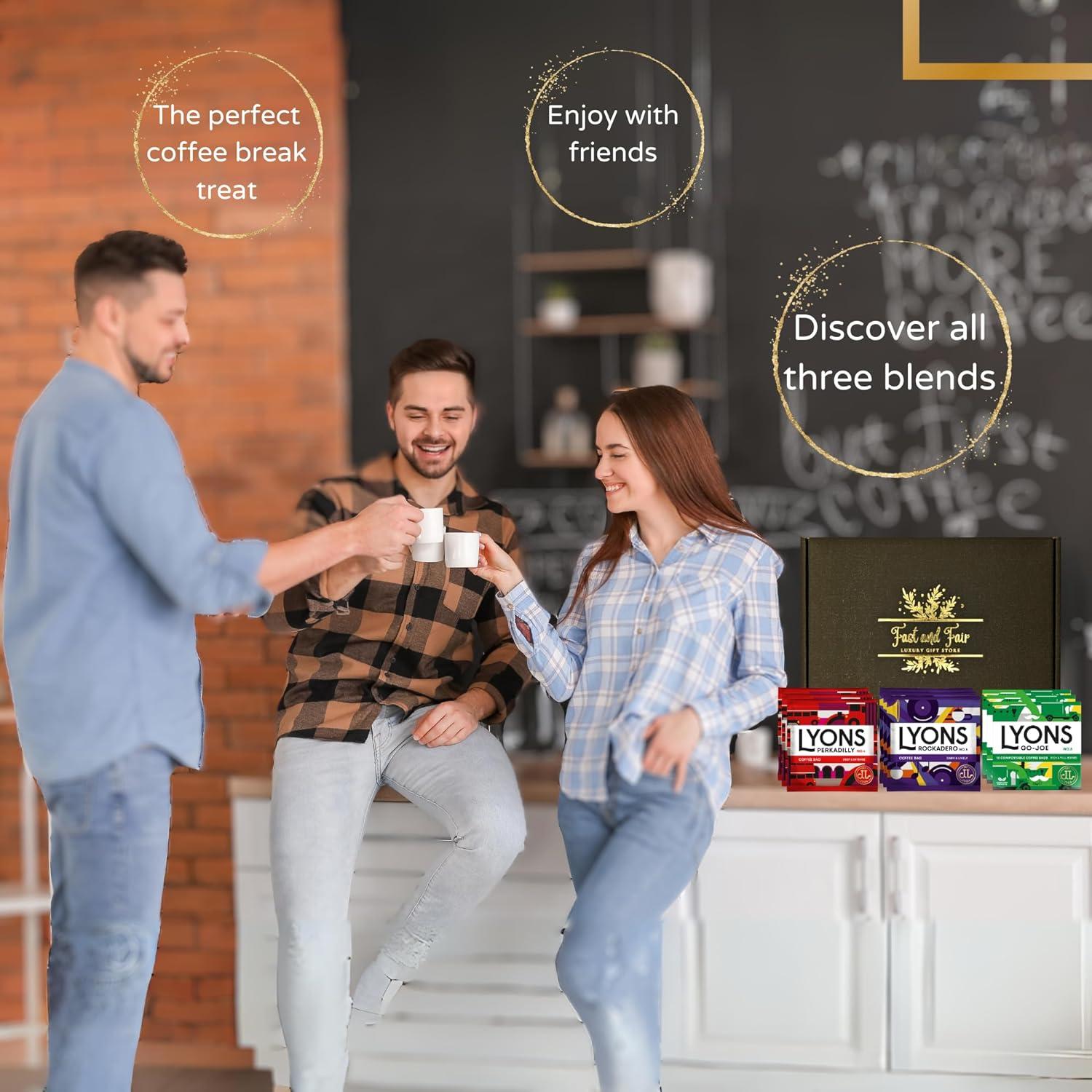 Coffee Gift Set - Variety Selection of Lyons Coffee Bags Bundled with ...