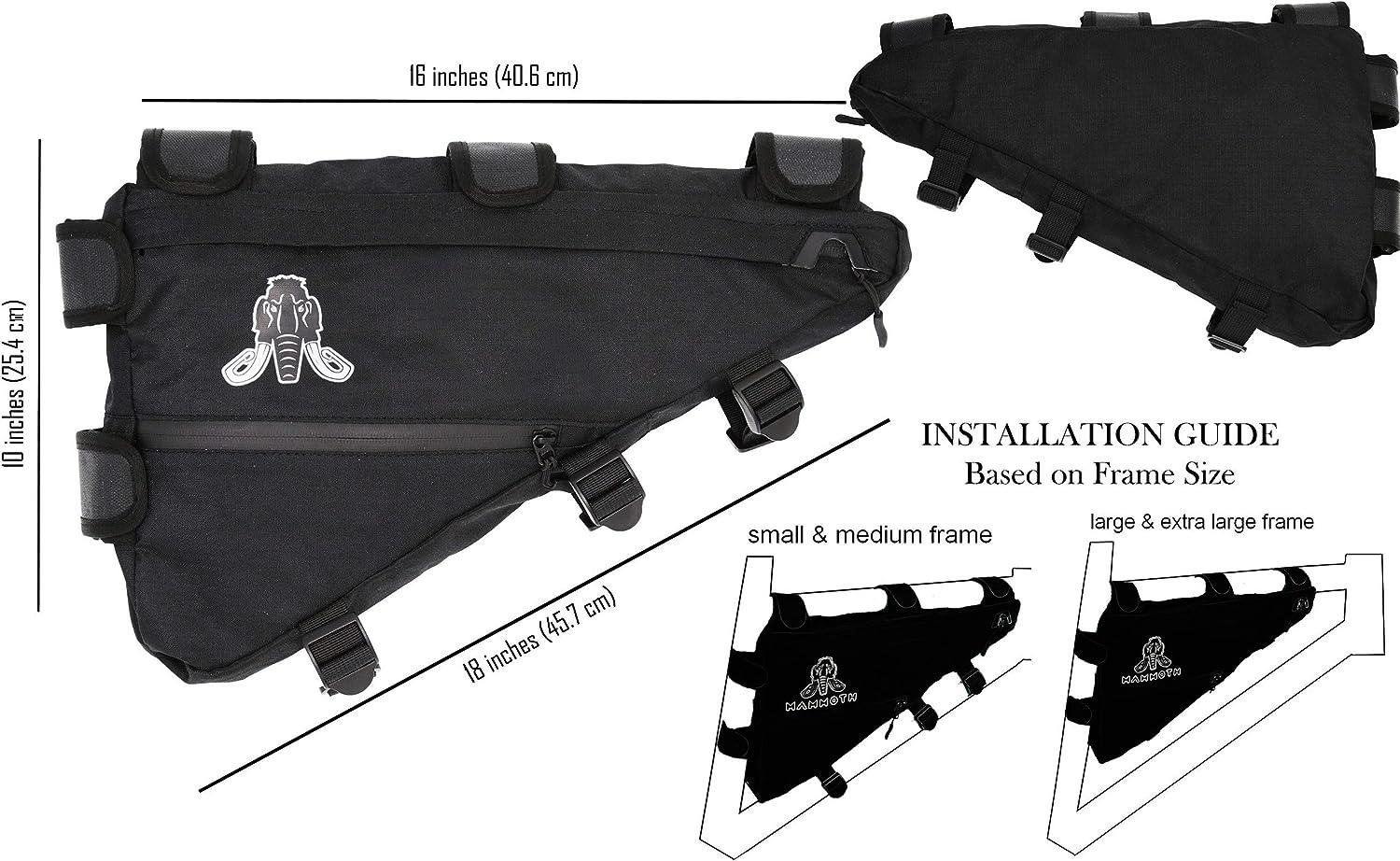 RNS Triangle Frame Bag - Black | Bikepacking Bag for Mountain Bikes ...