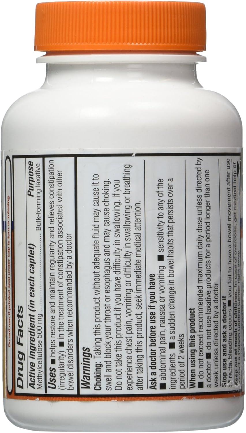 Equate Fiber Therapy Caplets 500mg - 100 Count Bottle | Fiber ...