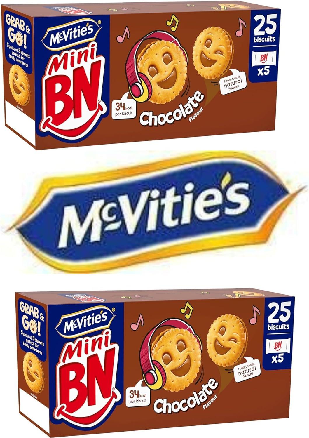 Mcvities Mini Bn Chocolate Flavour 2 x 5 Pack 175g With Oerich Card ...