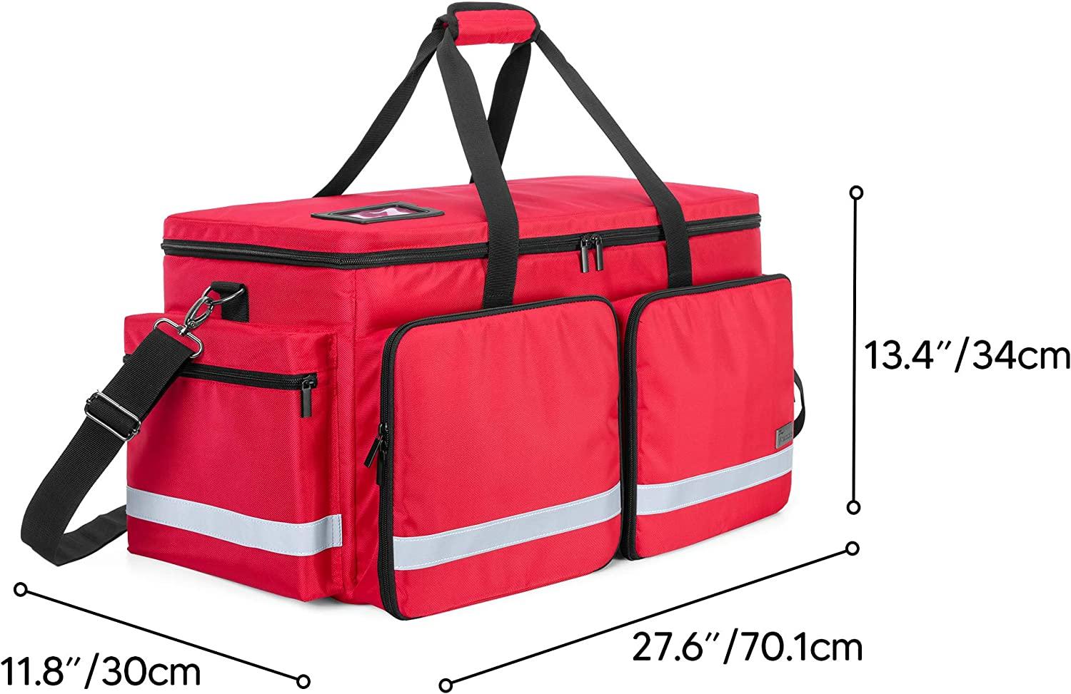 Trunab Emergency Medical Bag for Oxygen Tank - Red First Responder ...