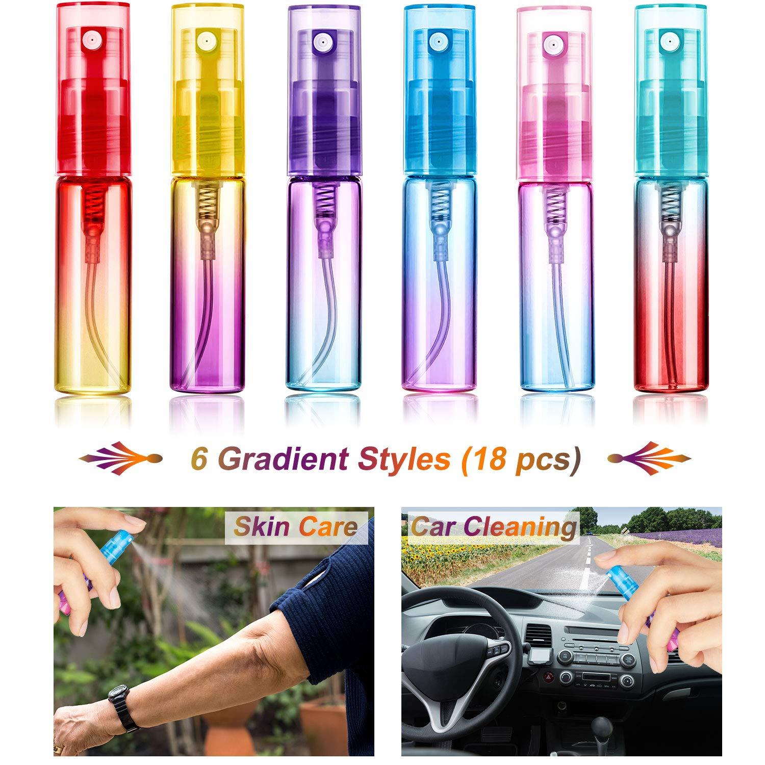 24-Piece 4ml Mini Perfume Spray Bottles Set | Colorful Glass Refillable ...