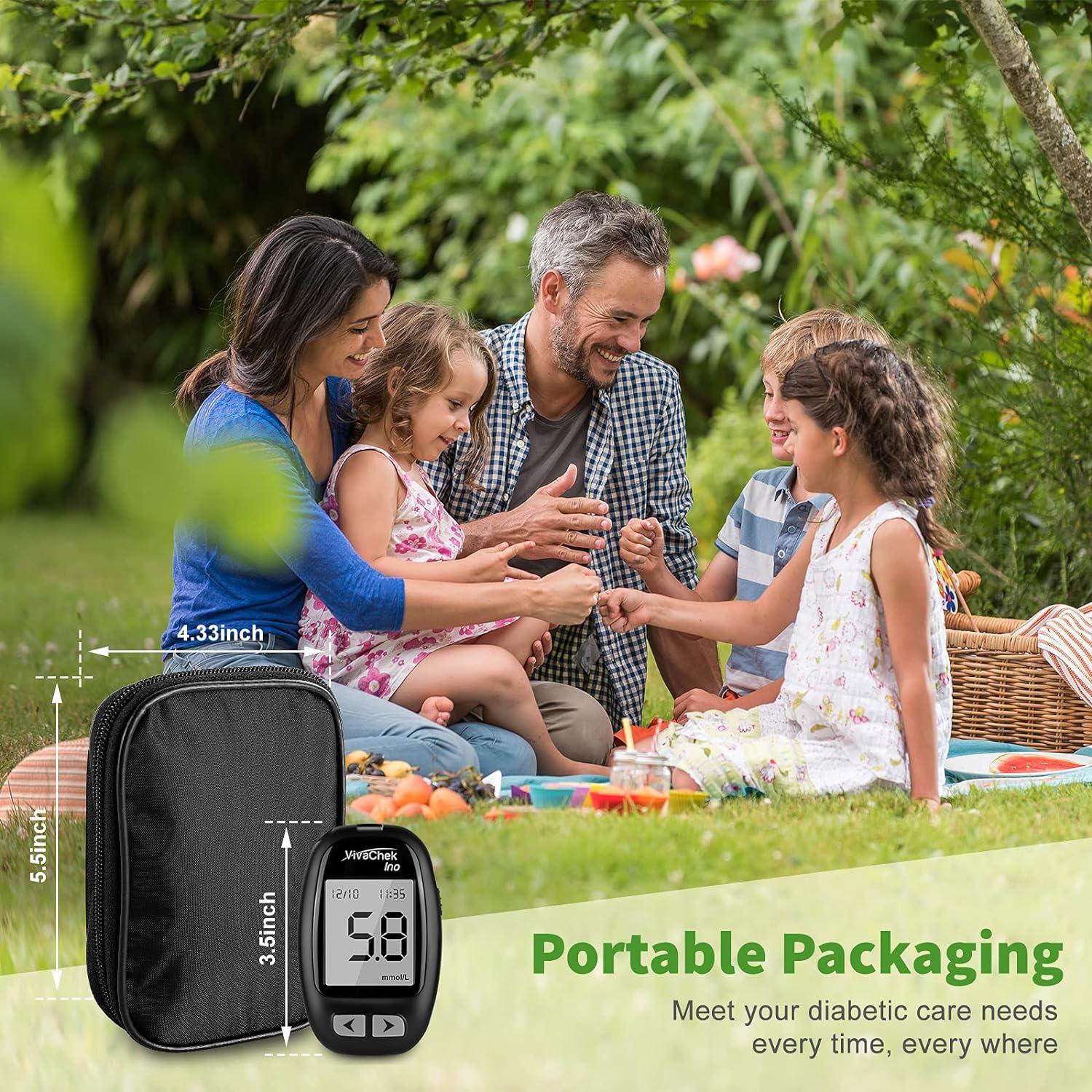 VivaChek Ino Blood Glucose Monitor Kit 2022 Upgrade | MicroUSB Data ...