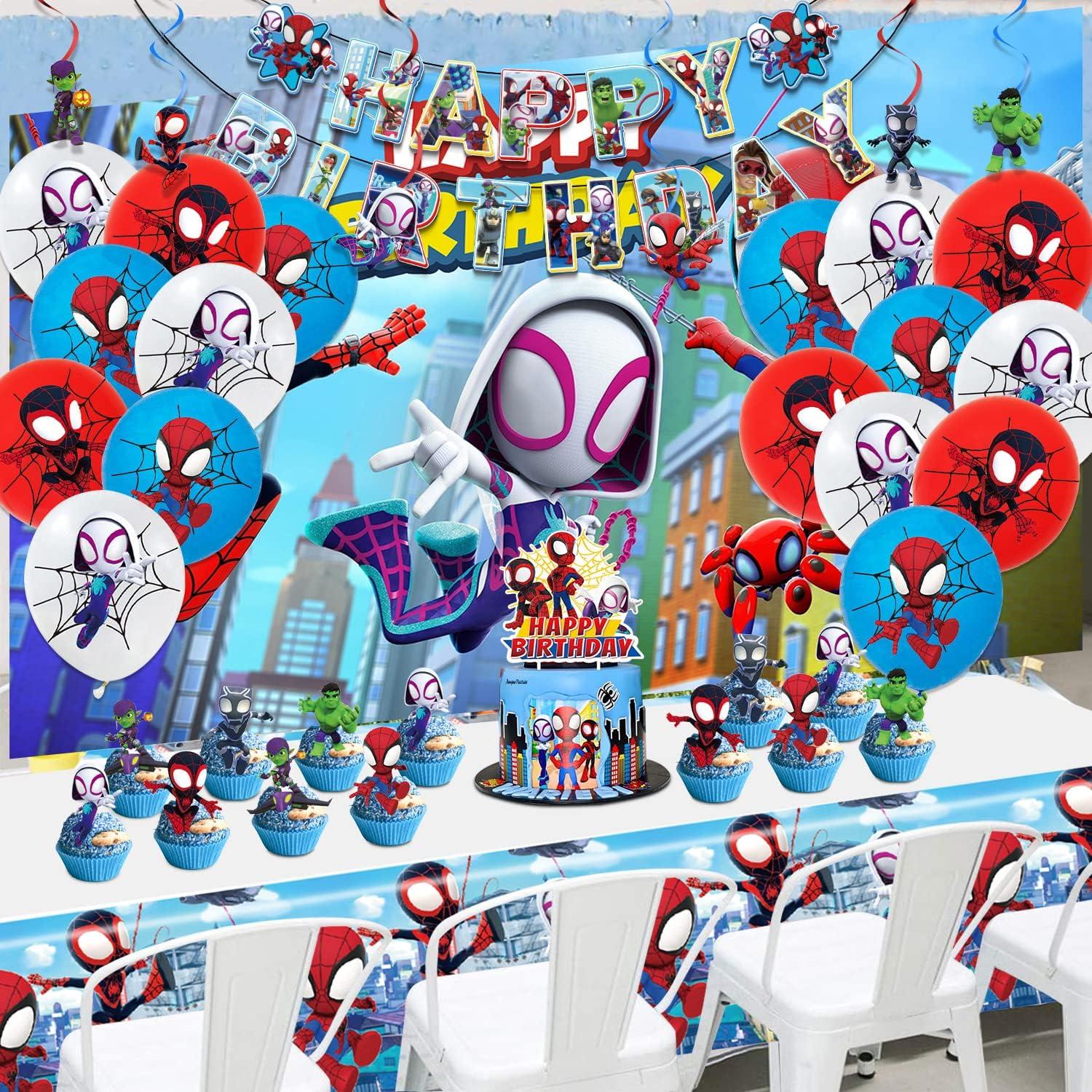 Spidey and His Amazing Friends Birthday Decorations Party Supplies Set ...