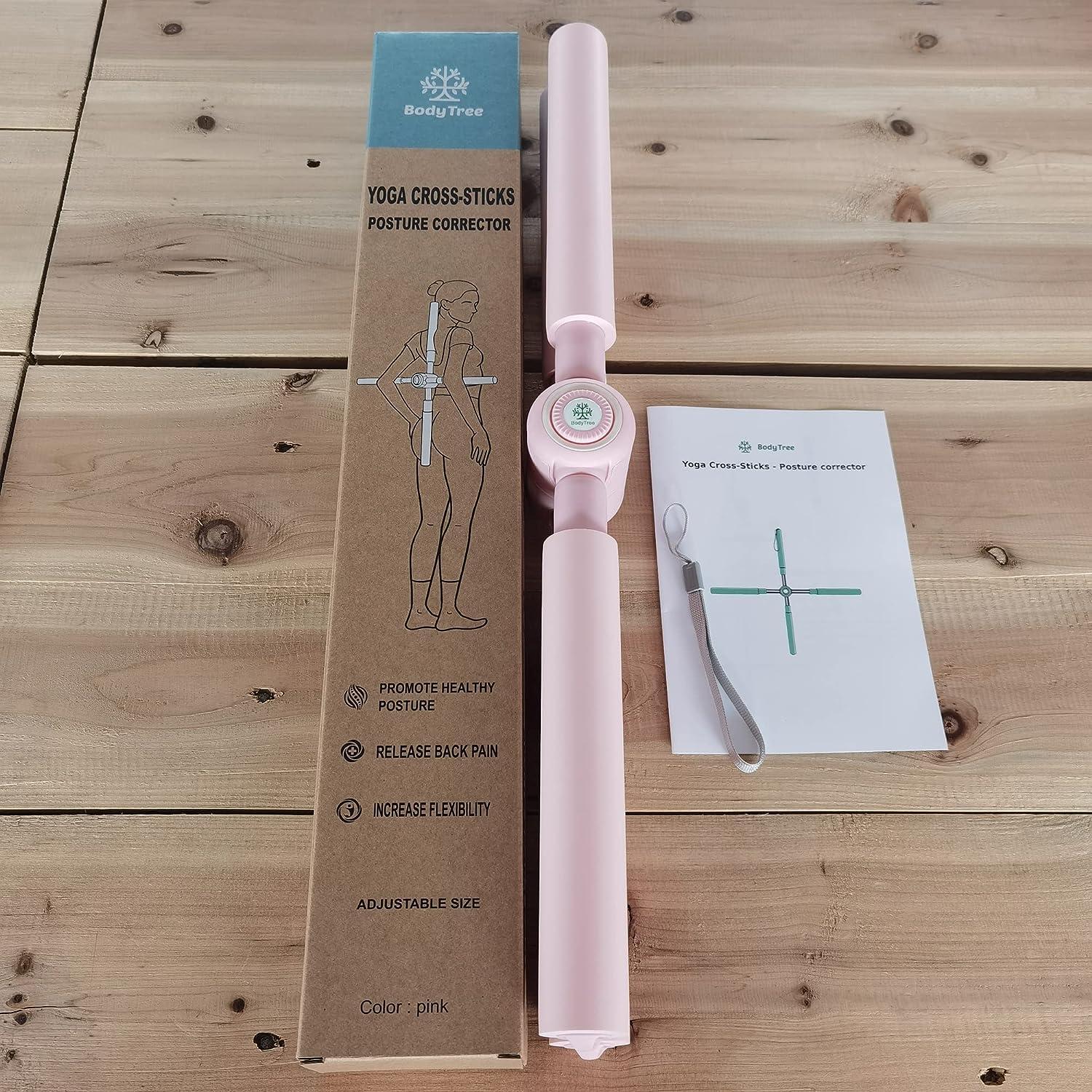 BodyTree Posture Corrector Yoga Cross Stick - Compact and Adjustable ...