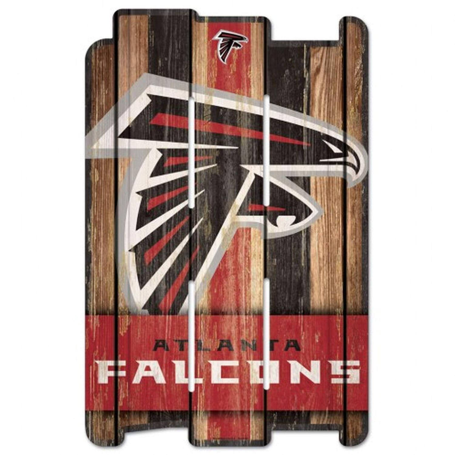 Buy NFL Atlanta Falcons Wooden Sign - Premium Wood Shield & Fence Decor ...