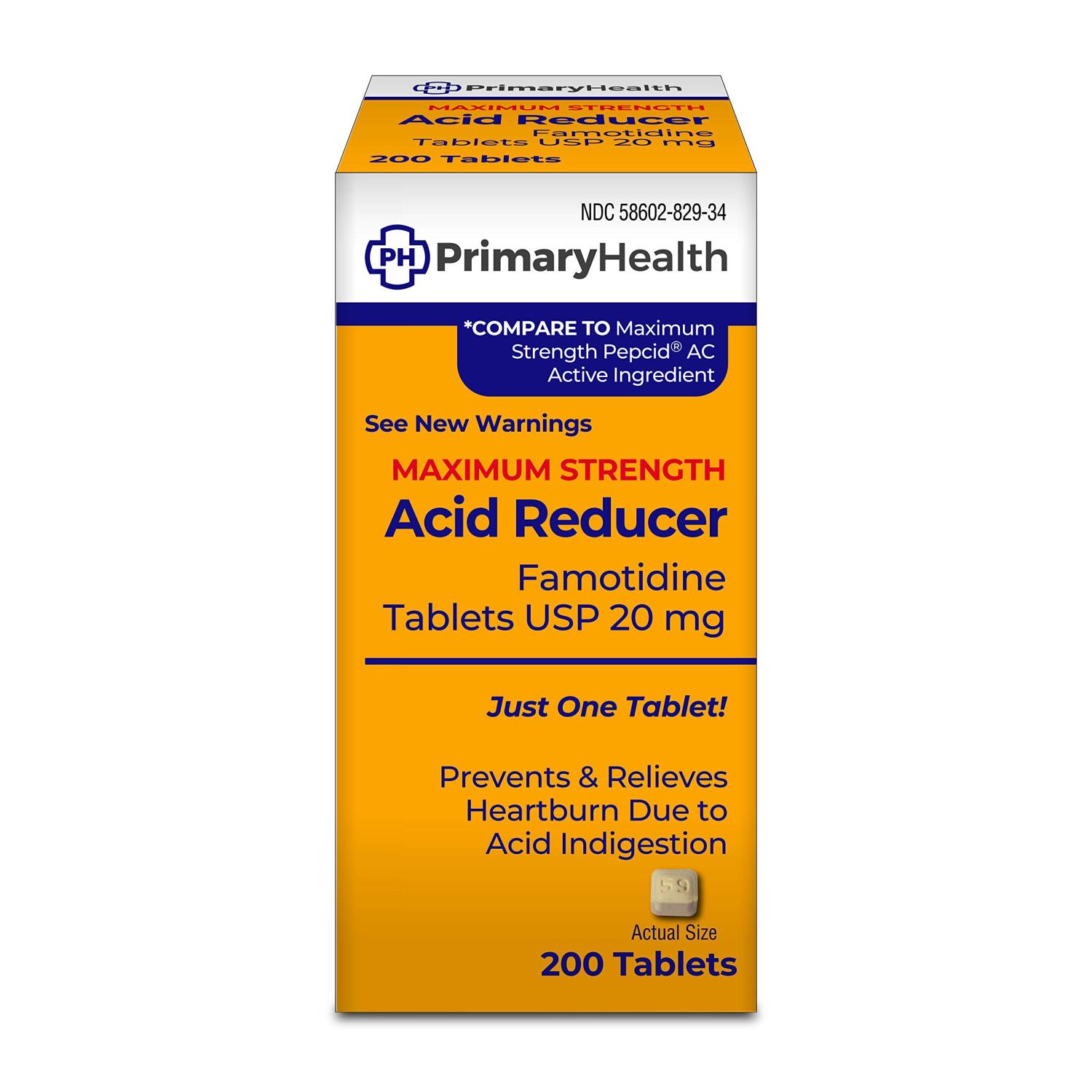 Primary Health Famotidine 20mg Tablet - 200 Count - White (Pack of 200 ...