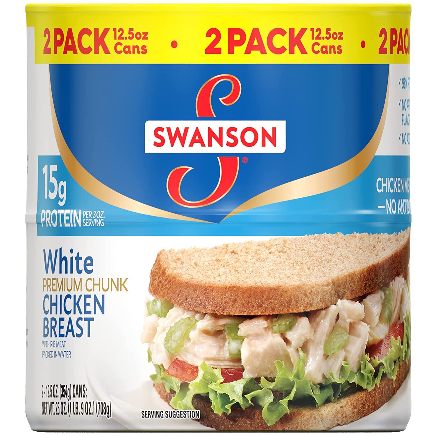 Swanson's Premium White Chunk Chicken Breast 12.5oz - Pack of 2 | Buy ...