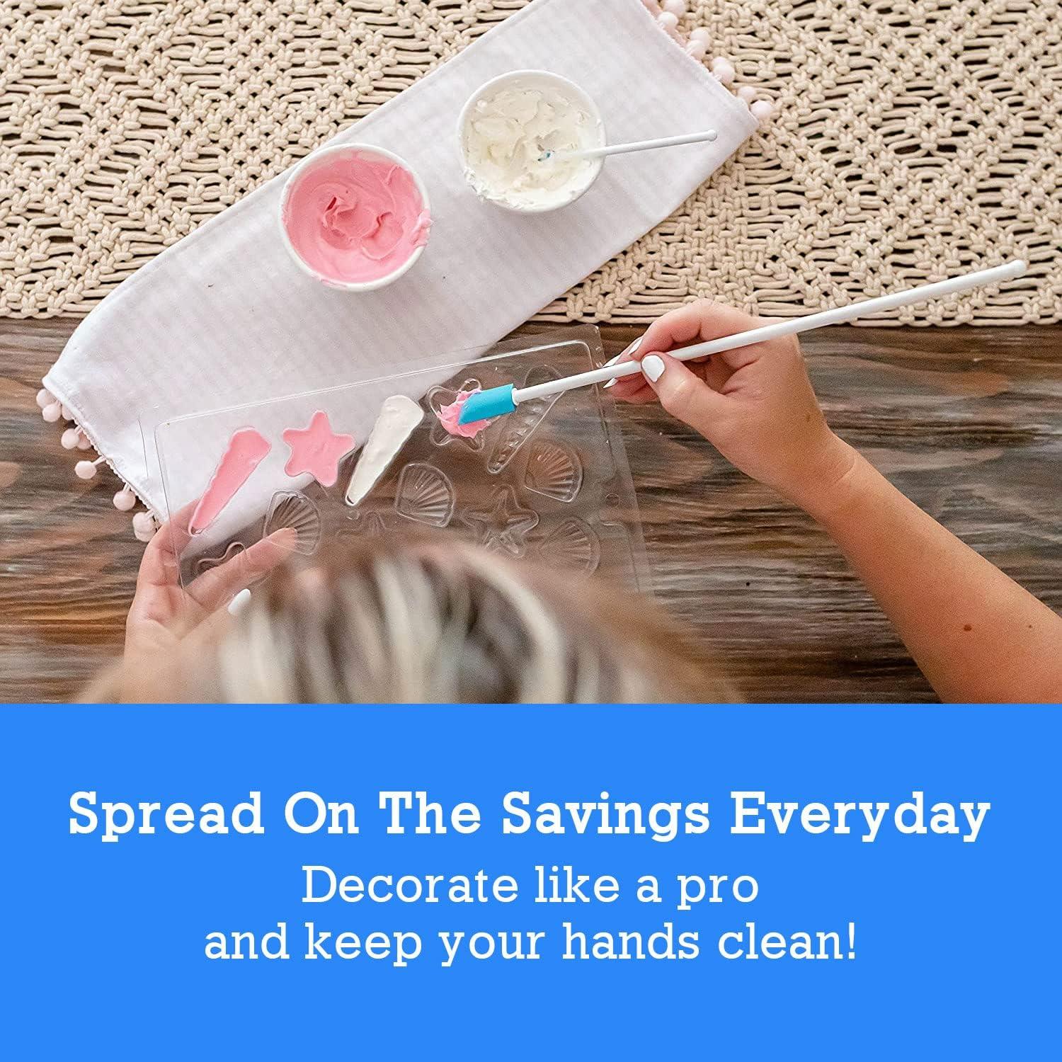 Spatty Daddy Kitchen Spatula Set - 6 & 12 Inch Blue - Made by Shark ...