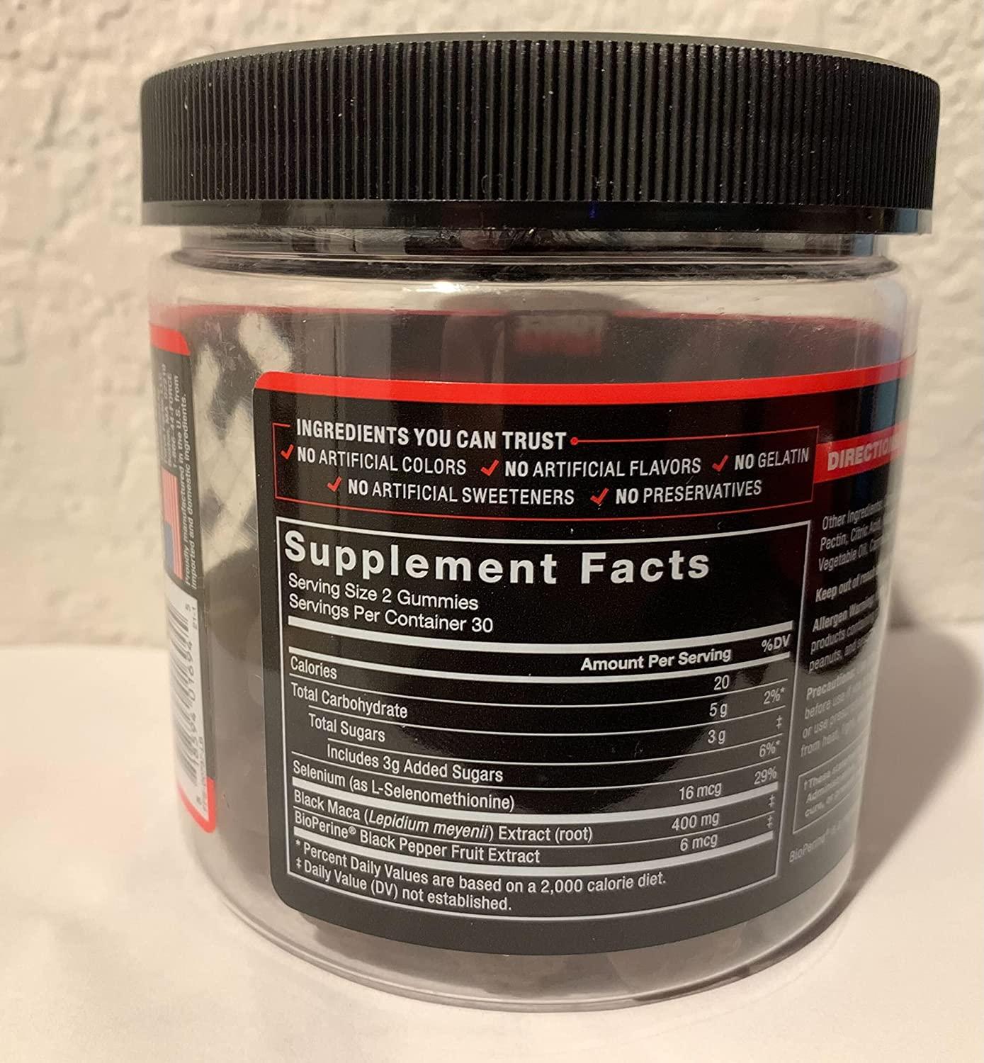 Force Factor Black Maca Gummies - Increase Energy & Strength with Black ...