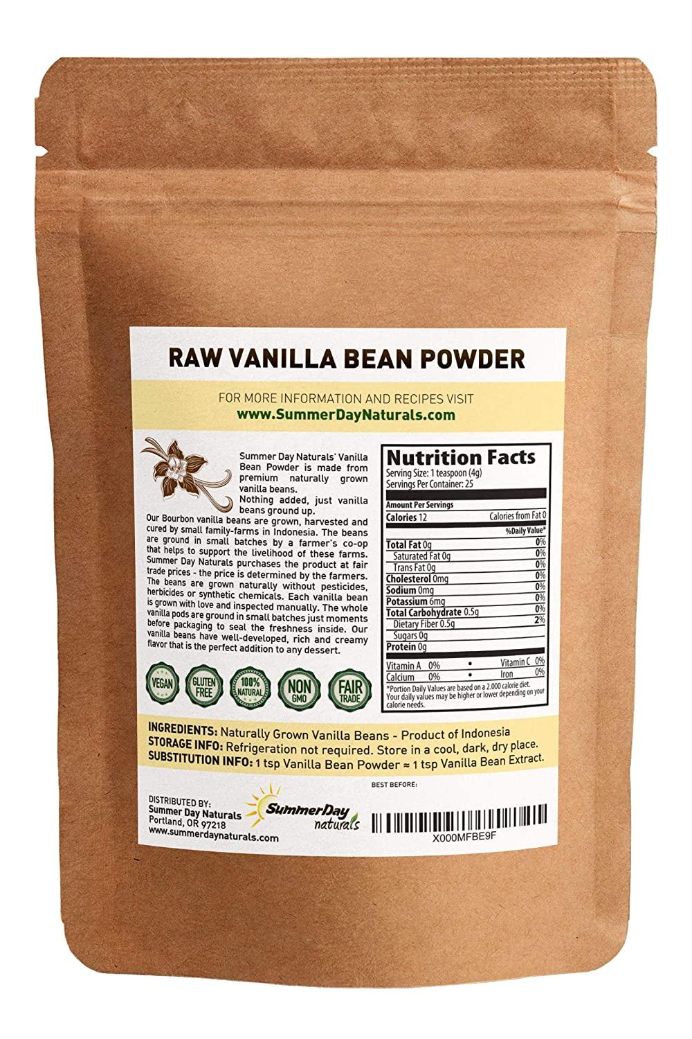 Premium Vanilla Bean Powder 3.53 Oz - Gluten-Free & Unsweetened ...