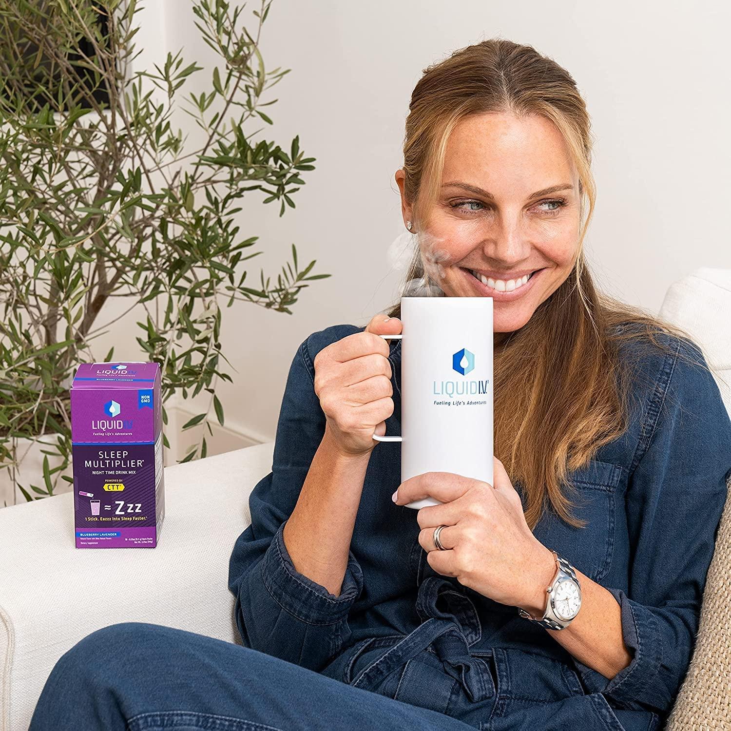 Liquid I.V. Sleep Multiplier with Melatonin, L-Theanine, Valerian Root ...