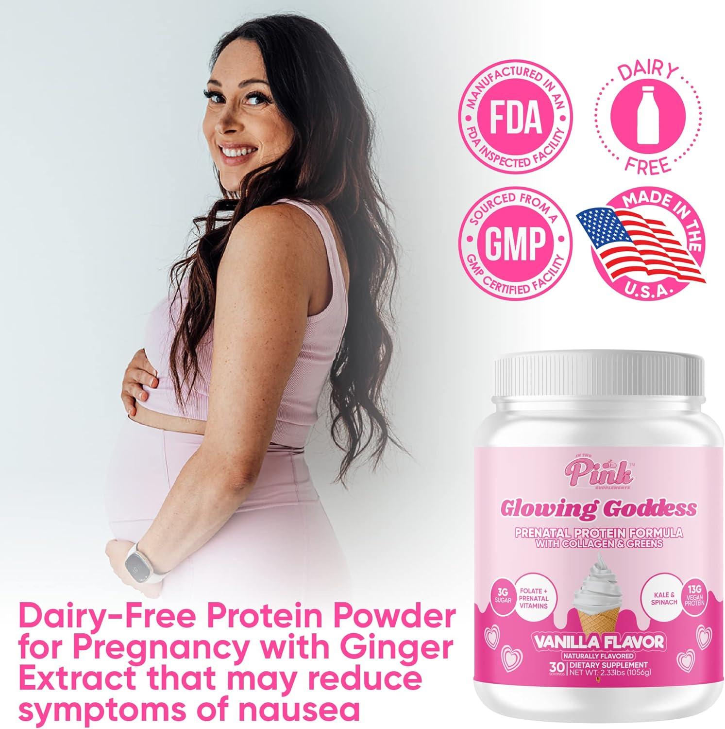 Prenatal Protein Shake - 30 Servings, Dairy-Free & Collagen-Infused ...