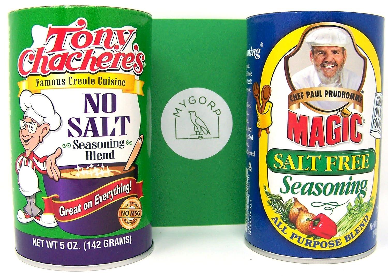 Salt Free Cajun Seasoning Bundle - Tony Chachere's & Chef Paul, 2-Pack ...