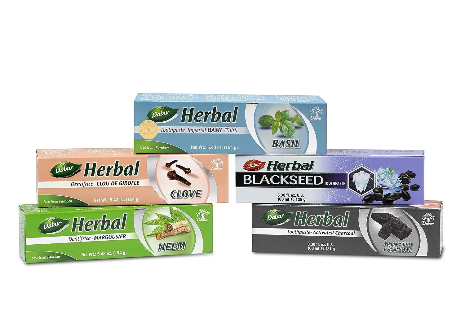 Dabur Herbal Toothpaste Clove 5.43 oz - Natural Oral Care with Clove ...