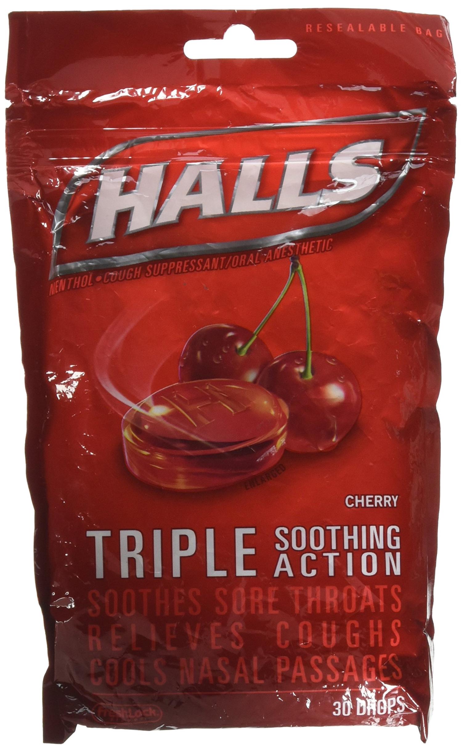 Halls Cherry Cough Drops - 28 Drops | Soothing Relief for Sore Throats | Buy Now in ...