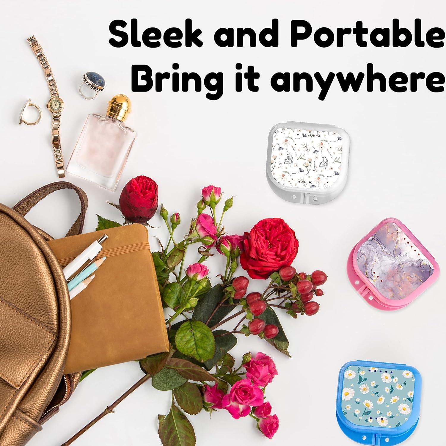 Cute Retainer Holder Case 3 Pack - Colorful Novelty Patterns for ...