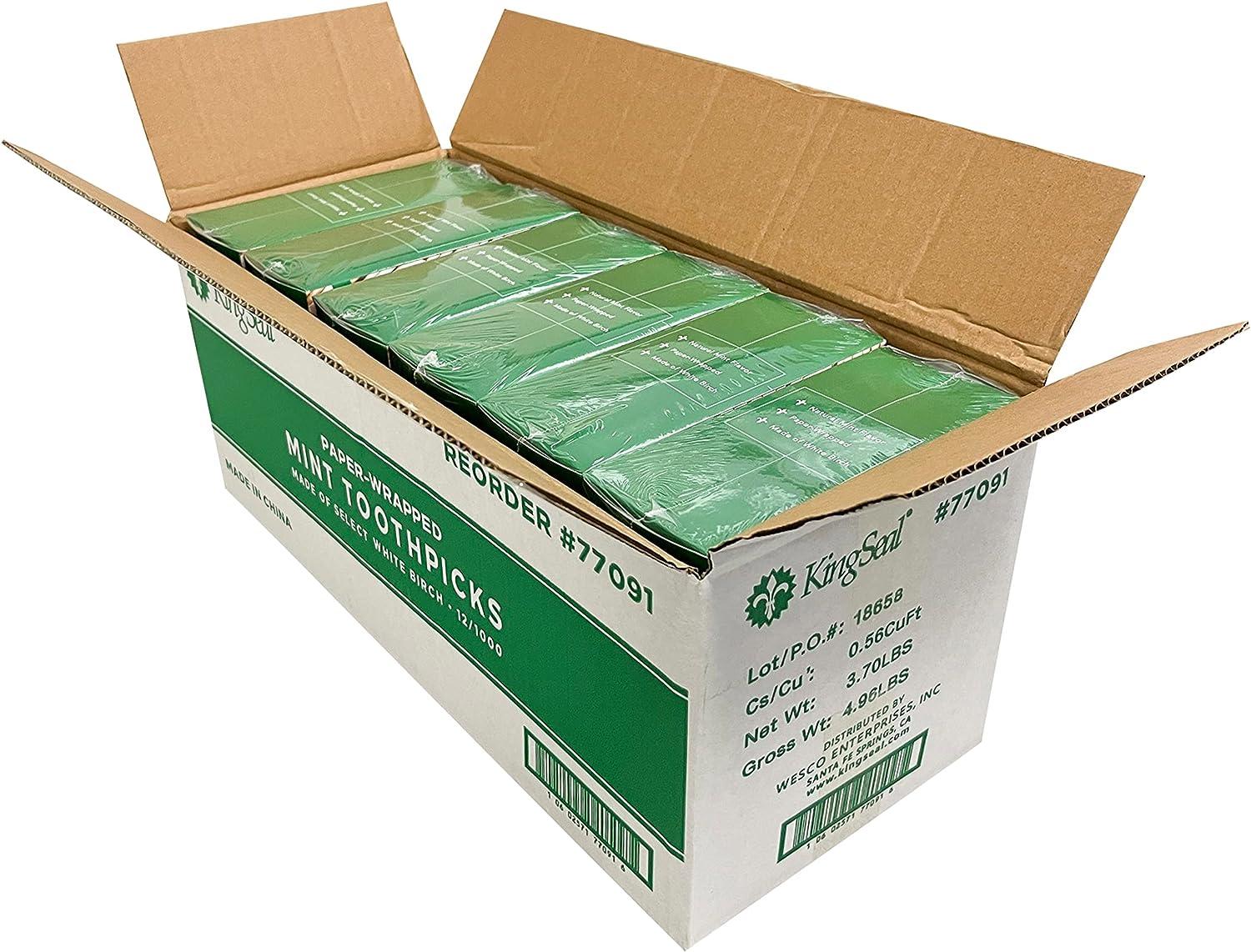 KingSeal Mint Flavored Birch Toothpicks, Eco-Friendly & Compostable ...