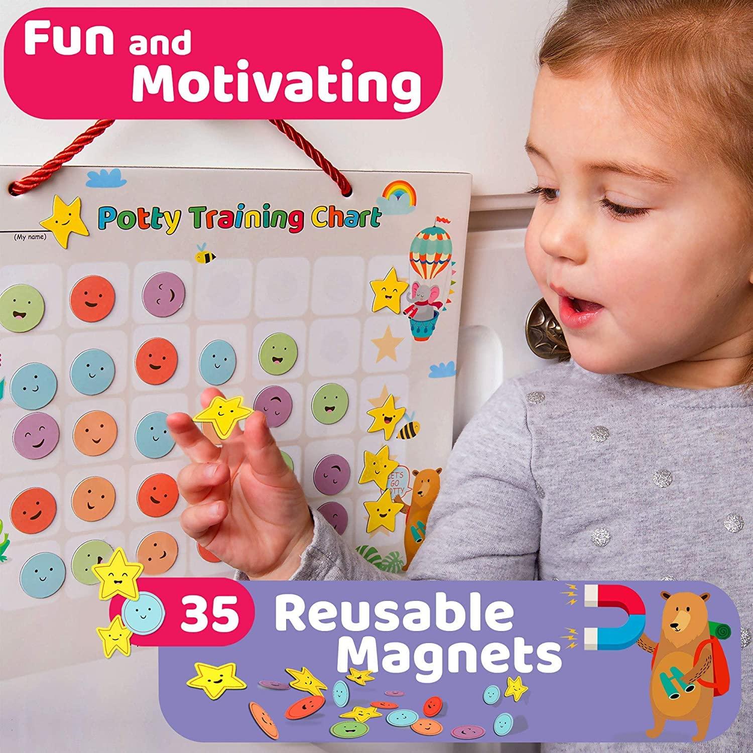 Putska Animal Potty Training Chart for Toddlers - Boys & Girls Sticker ...