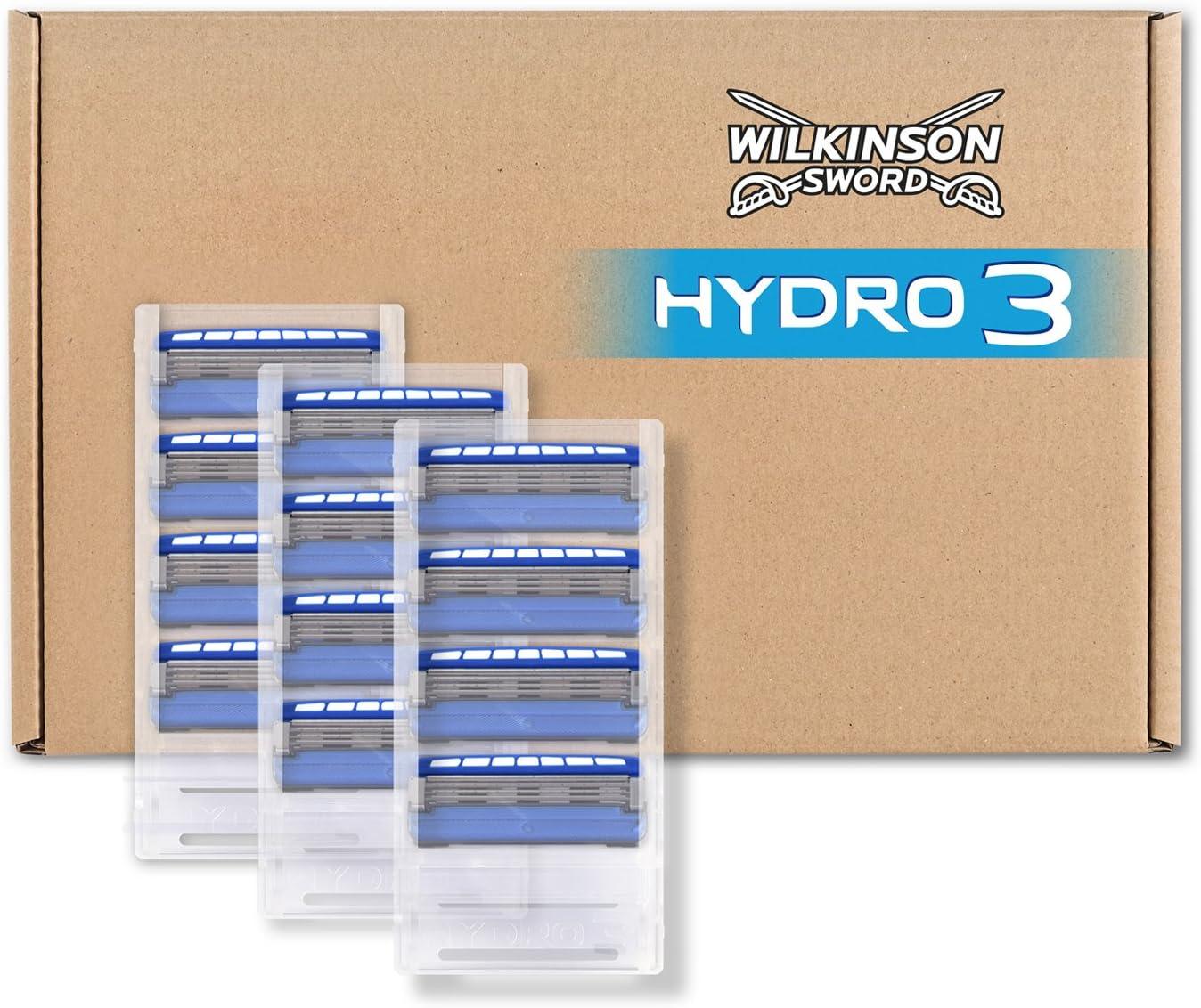 Buy Wilkinson Sword Hydro 3 Razor Blades for Men - 12 Mailbox ...