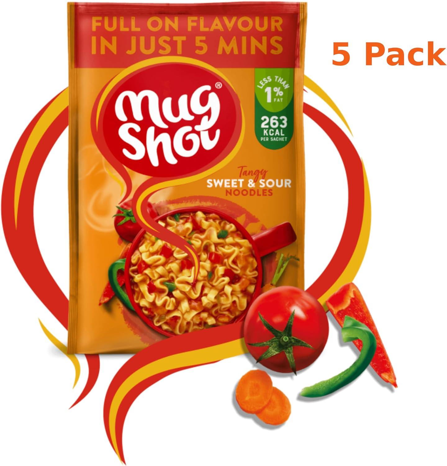 Mug Shot Instant Noodles Multipack Thai & Sweet & Sour Asian Ready ...