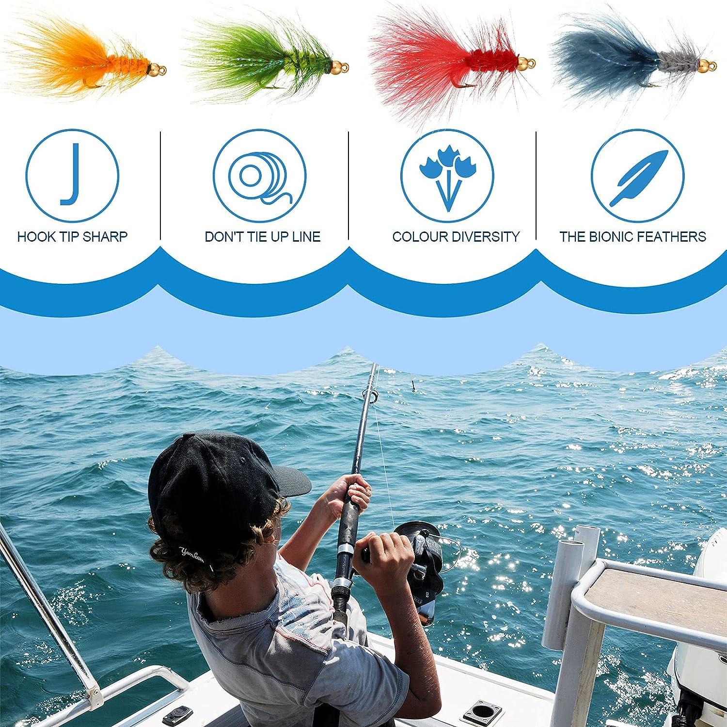 Bend Assorted 35-Piece Dry Fly Fishing Flies - Woolly Bugger Streamer ...