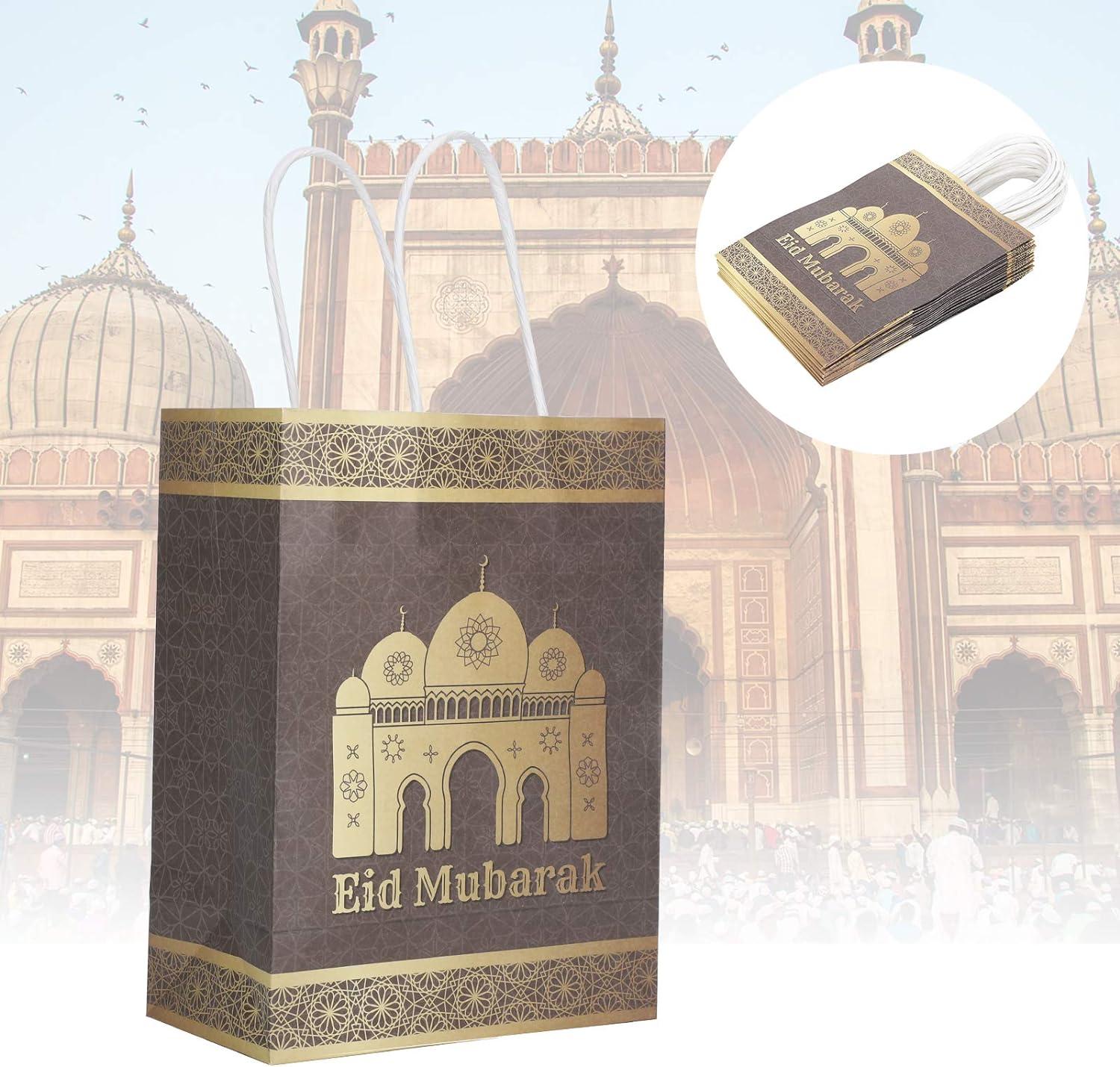 Ramadan Gift Bag Mubarak Sign Design Paper Bag with Paper for Festival ...