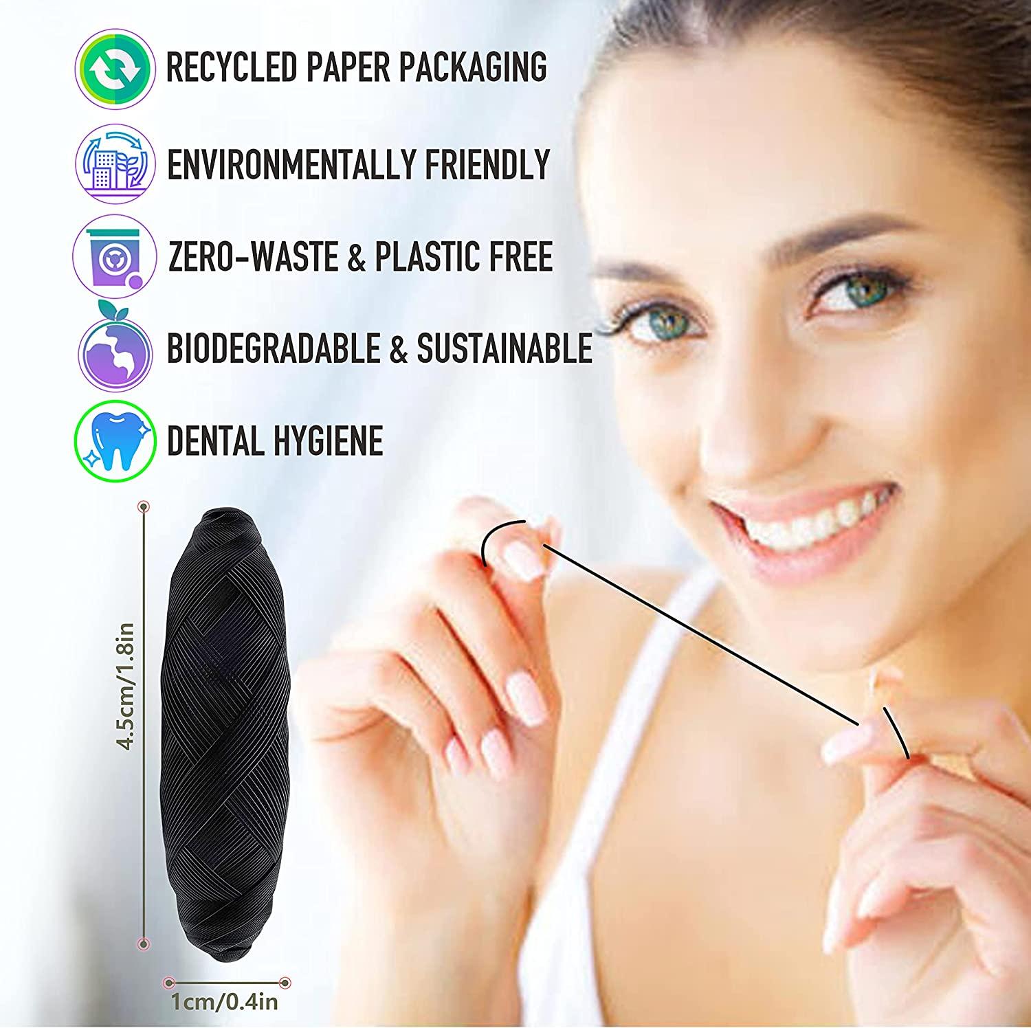 Boonboo Dental Floss Refill - 6 Bamboo Woven Fiber Rolls (600FT/180M ...