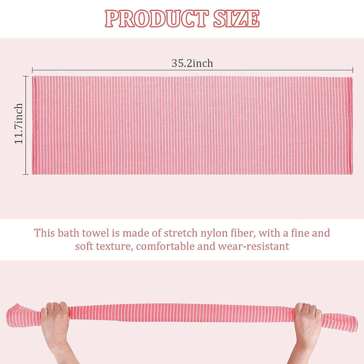 6-Piece Exfoliating Washcloth Set | Nylon Korean Body Scrubber Towel ...