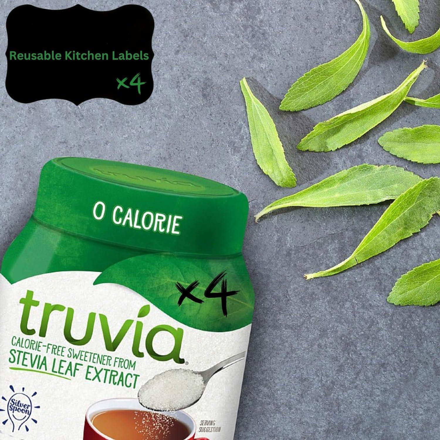 Stevia Sweetener Bundle with Truvia Sugar Free Granulated Sugar 4 x ...