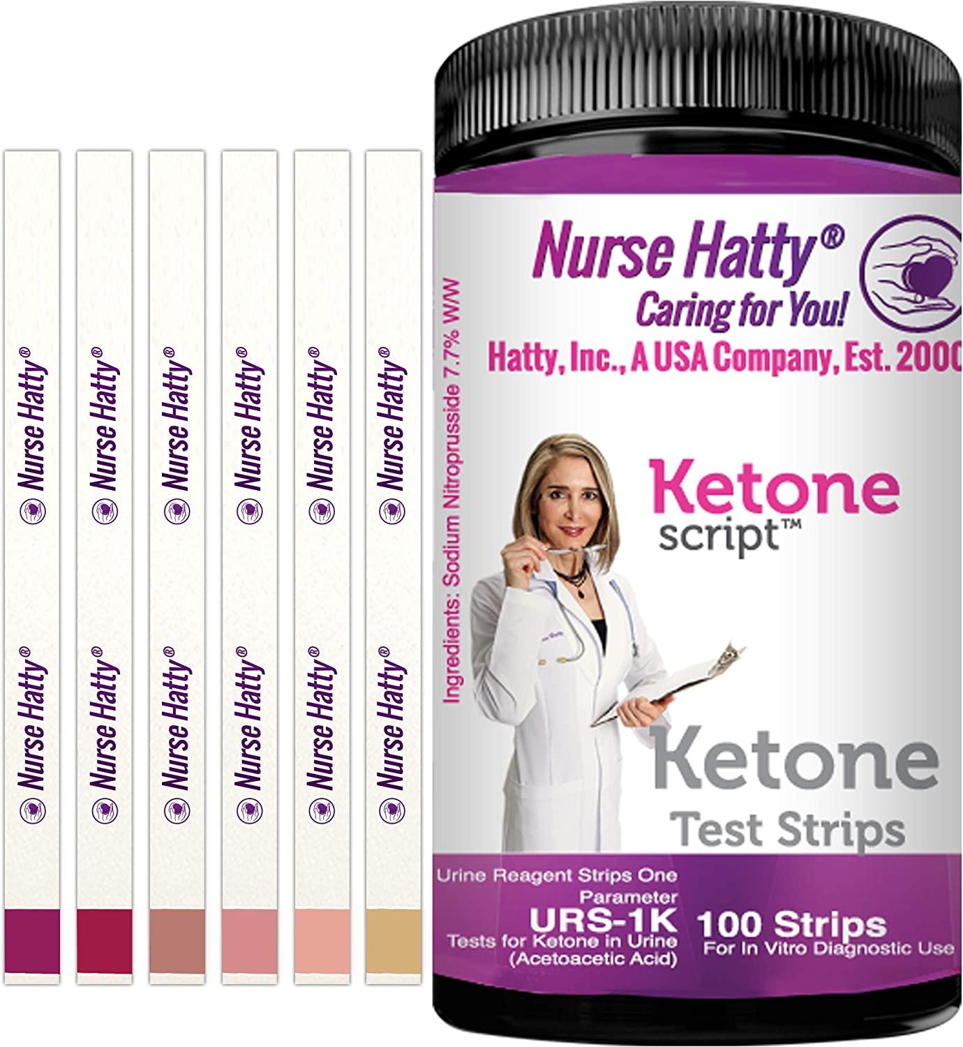 Nurse Hatty Keto Strips - 100ct USA-Made High-Performance Test Strips ...
