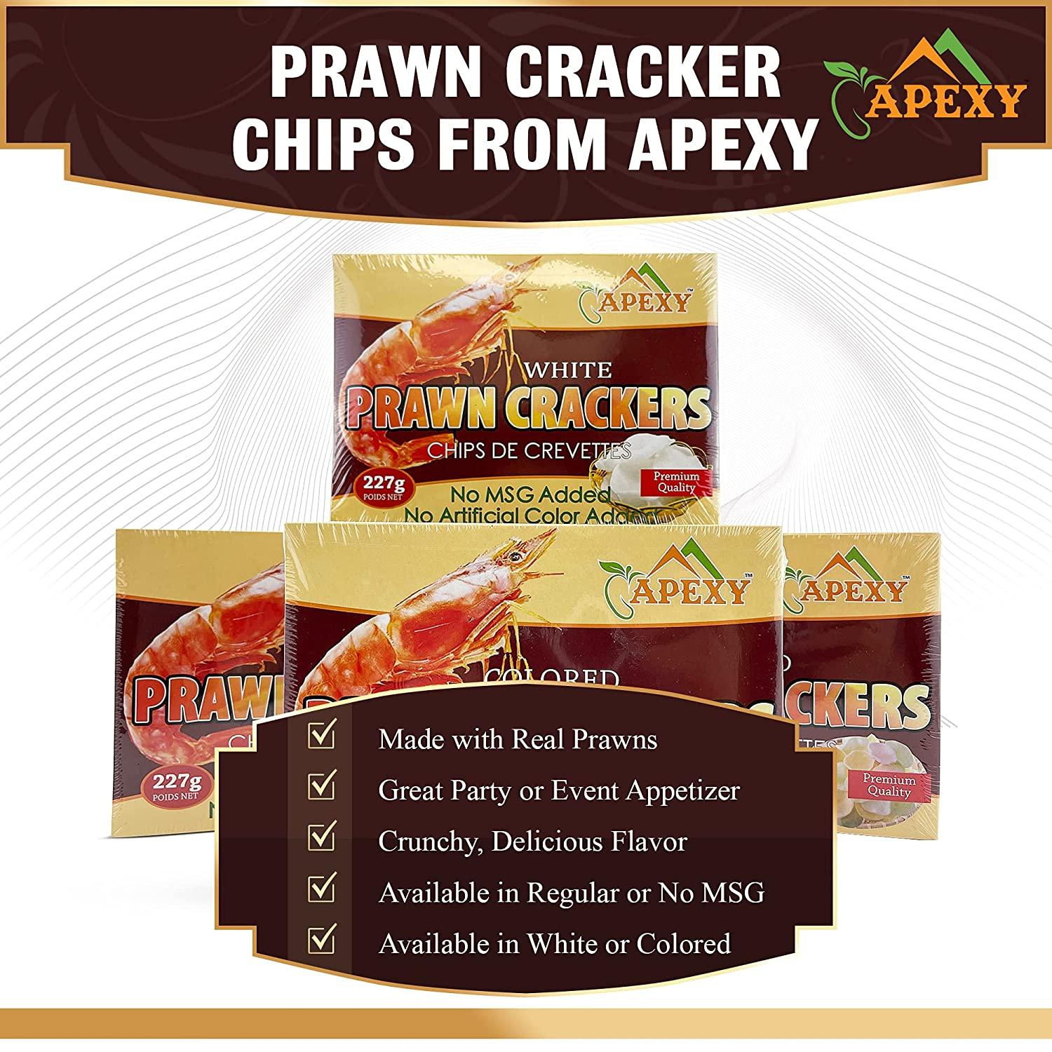 APEXY Authentic Prawn Crackers - 8 oz (227g) Pack of 2 - Uncooked ...