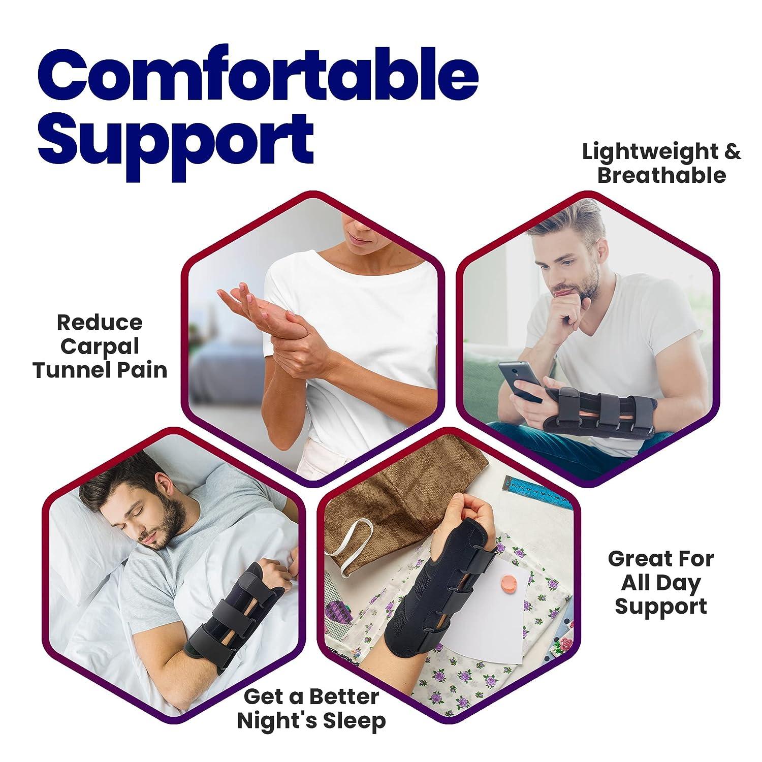 Carpal Tunnel Brace Wrist Splint - Longer Support for Forearm & Wrist ...