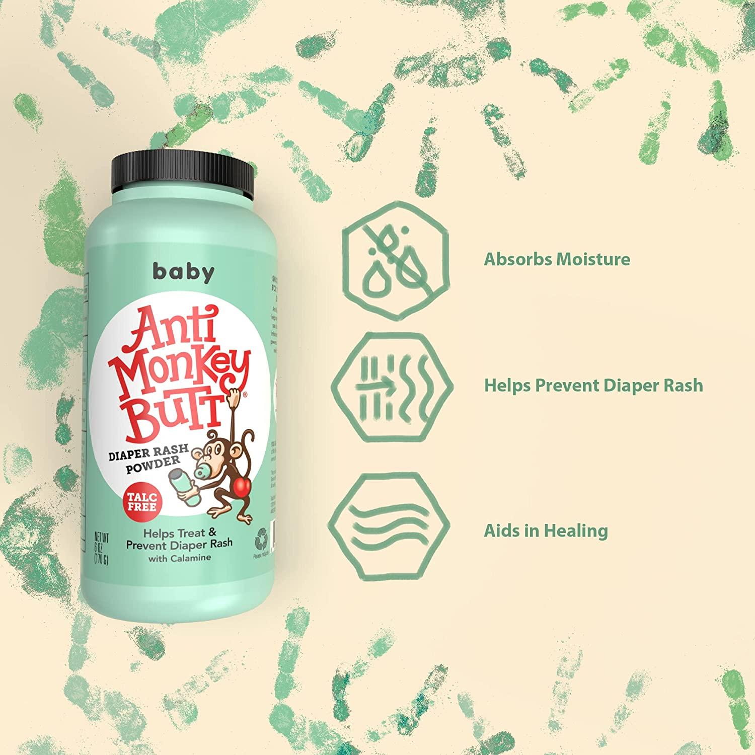 Anti Monkey Butt Baby Powder with Calamine | Prevents Diaper Rash ...