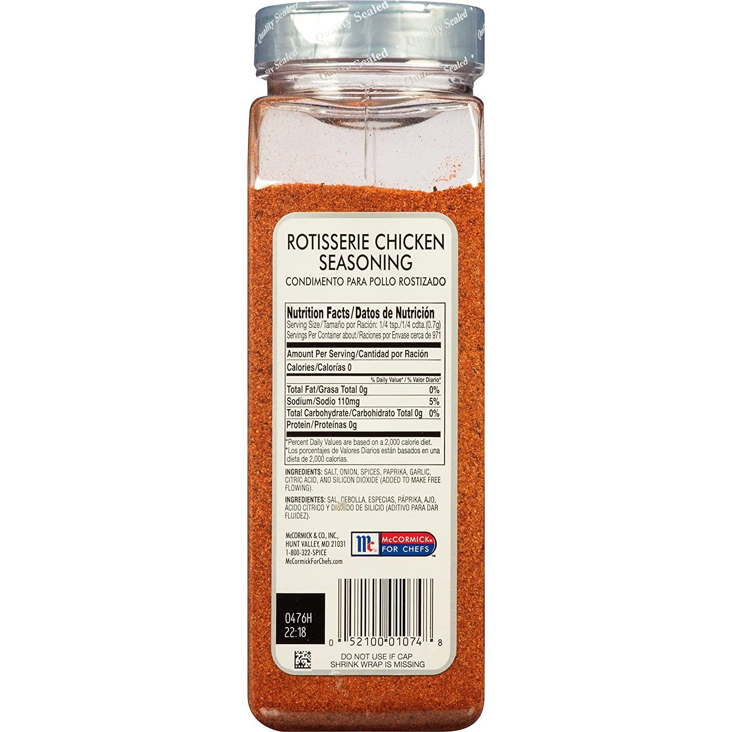 MCCormick Culinary Rotisserie Chicken Seasoning 24 oz - Authentic Slow ...