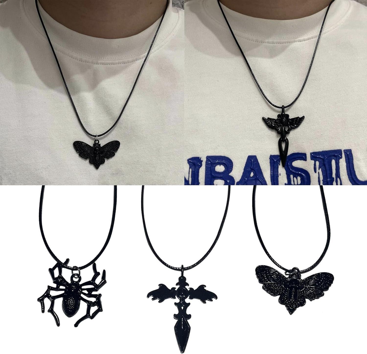 Kuaiyiju Dark Punk Spider Chart Chain - Unique Hip-Hop Choker Necklace ...