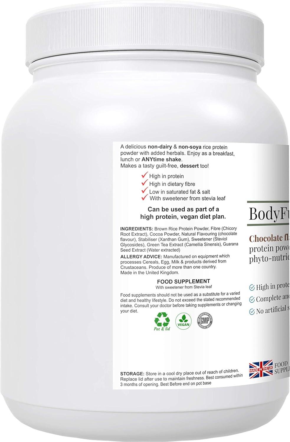 BodyFuel Brown Rice Protein Powder with Chicory, Green Tea & Guarana ...