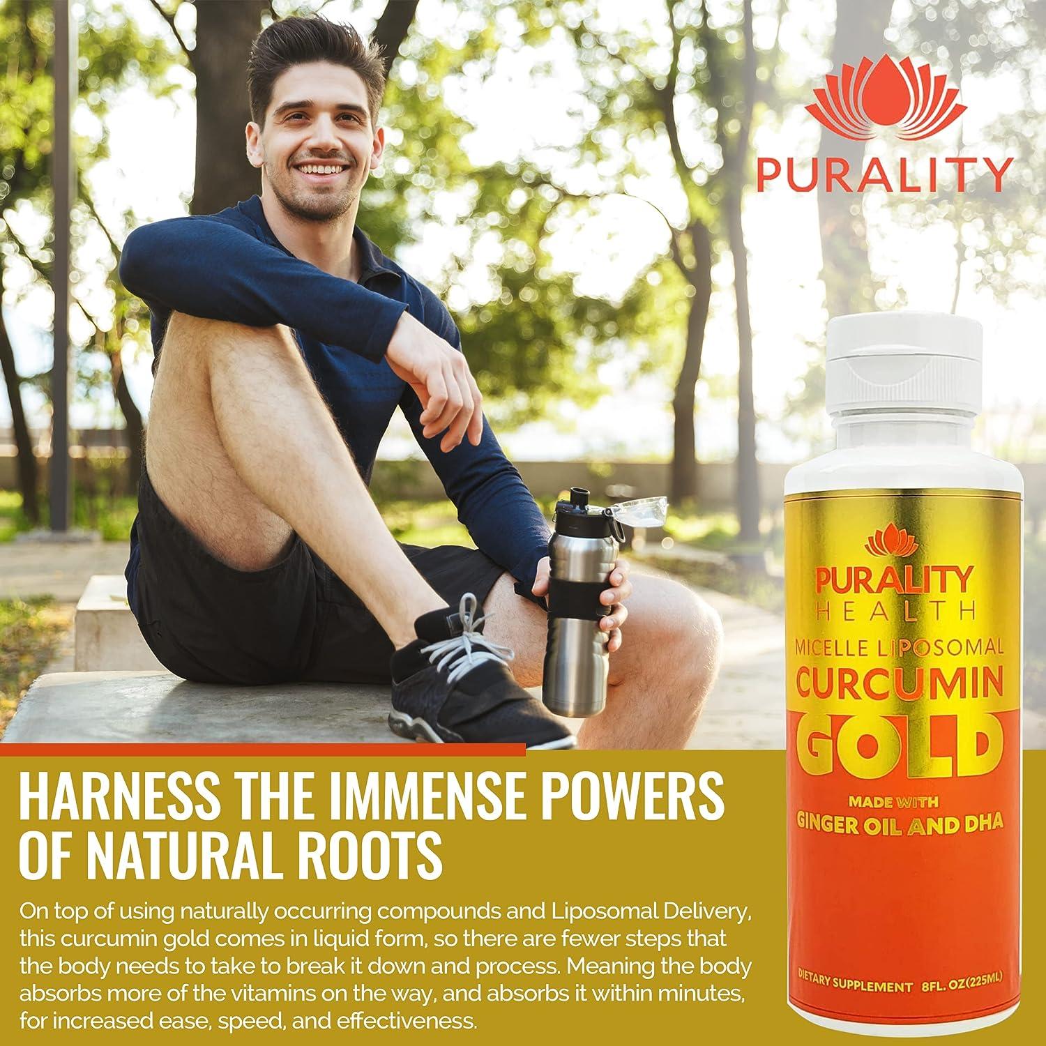 Curcumin Gold with Ginger Oil & DHA Omega-3s | Purality Health Micelle ...