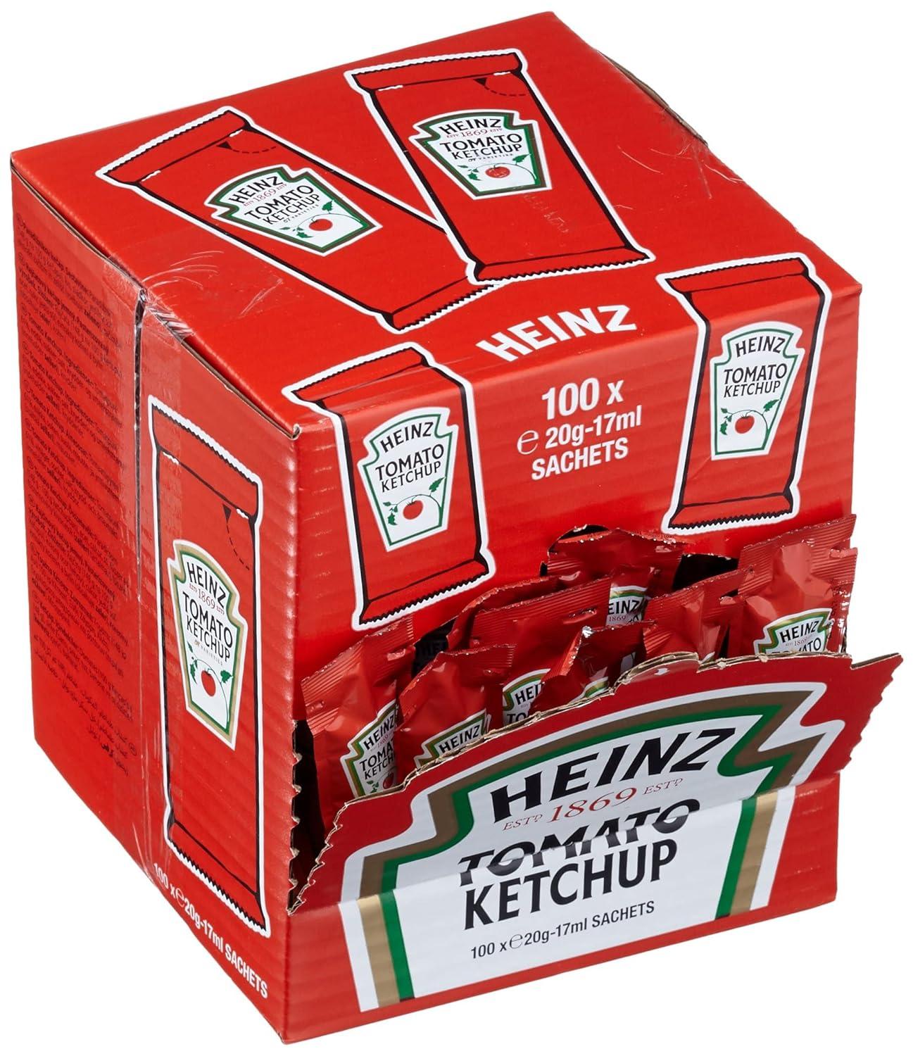 Heinz Tomato Ketchup Classic - Portion Bags 100 x 17ml - Buy Online for ...